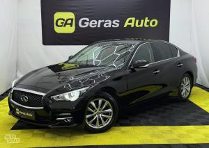 Black Infiniti Q50 2016 in Avizieniai, with an engine capacity of 2.10 L and mileage of 216 thousand km for 7990 €, photo  on AUTOMOTO.COM.LV