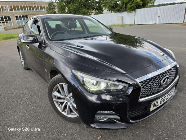 Black Infiniti Q50 2017 in Jonava, with an engine capacity of 2.14 L and mileage of 155 thousand km for 2999 €, photo 1 on AUTOMOTO.COM.LV