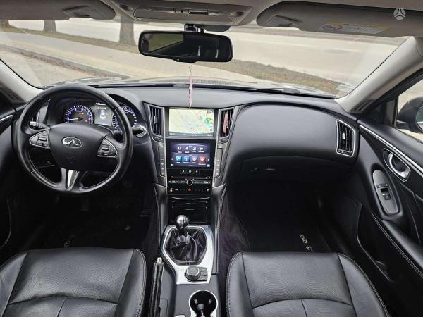 Grey Infiniti Q50 2015 in Siauliai, with an engine capacity of 2.14 L and mileage of 255 thousand km for 6950 €, photo 11 on AUTOMOTO.COM.LV