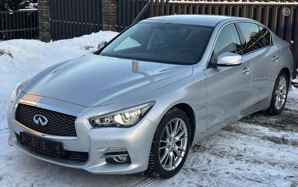 Grey Infiniti Q50 2015 in Utena, with an engine capacity of 2.14 L and mileage of 51 thousand km for 11900 €, photo 1 on AUTOMOTO.COM.LV