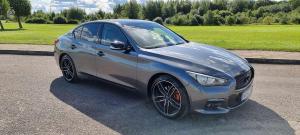 Grey Infiniti Q50 2015 in Kaunas, with an engine capacity of 2.14 L and mileage of 240 thousand km for 7000 €, photo  on AUTOMOTO.COM.LV