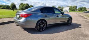Grey Infiniti Q50 2015 in Kaunas, with an engine capacity of 2.14 L and mileage of 240 thousand km for 7000 €, photo 3 on AUTOMOTO.COM.LV