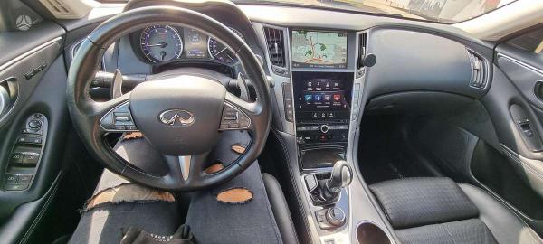 Grey Infiniti Q50 2015 in Kaunas, with an engine capacity of 2.14 L and mileage of 240 thousand km for 7000 €, photo 9 on AUTOMOTO.COM.LV