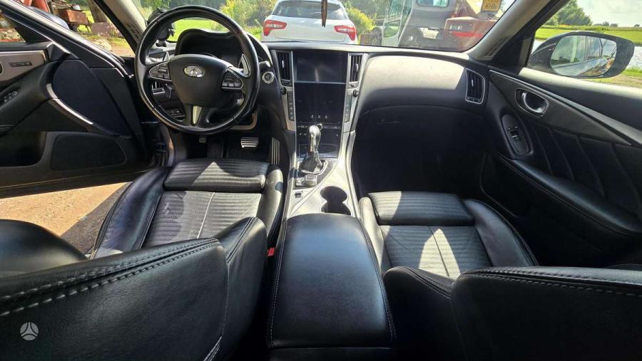 Grey Infiniti Q50 2015 in Kaunas, with an engine capacity of 2.14 L and mileage of 240 thousand km for 7000 €, photo 12 on AUTOMOTO.COM.LV