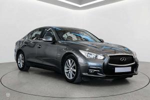 Grey Infiniti Q50 2015 in Kaunas, with an engine capacity of 2.20 L and mileage of 219 thousand km for 6990 €, photo 3 on AUTOMOTO.COM.LV