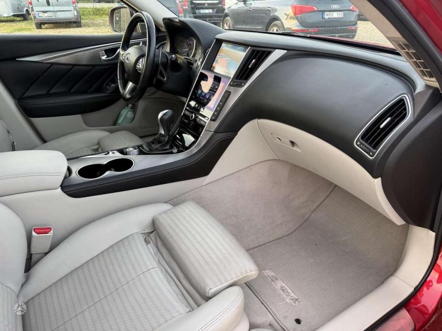 Sarkans Infiniti Q50 2017 Viļņa, ar dzinēja tilpumu 3.00 L un nobraukumu 129 tūkst. km par 10500 €, foto 19 vietnē AUTOMOTO.COM.LV