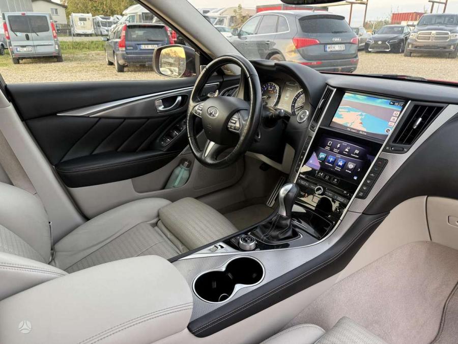 Sarkans Infiniti Q50 2017 Viļņa, ar dzinēja tilpumu 3.00 L un nobraukumu 129 tūkst. km par 10500 €, foto 27 vietnē AUTOMOTO.COM.LV