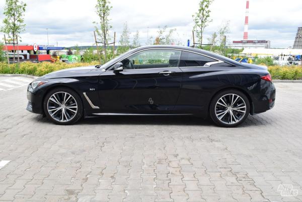 Black Infiniti Q60 2017 in Vilnius, with an engine capacity of 3.00 L and mileage of 82 thousand km for 25000 €, photo 4 on AUTOMOTO.COM.LV