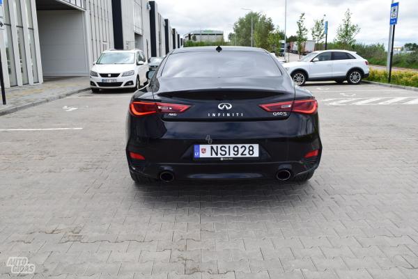Black Infiniti Q60 2017 in Vilnius, with an engine capacity of 3.00 L and mileage of 82 thousand km for 25000 €, photo 6 on AUTOMOTO.COM.LV