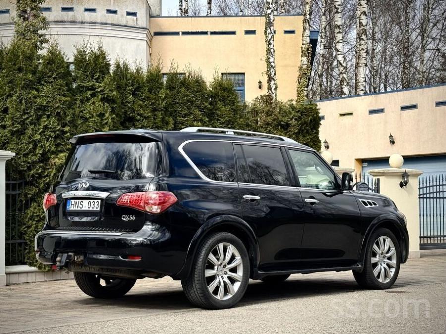 Melns Infiniti QX56 2012 Rīga, ar dzinēja tilpumu 5.60 L un nobraukumu 148 tūkst. km par 12000 €, foto 7 vietnē AUTOMOTO.COM.LV