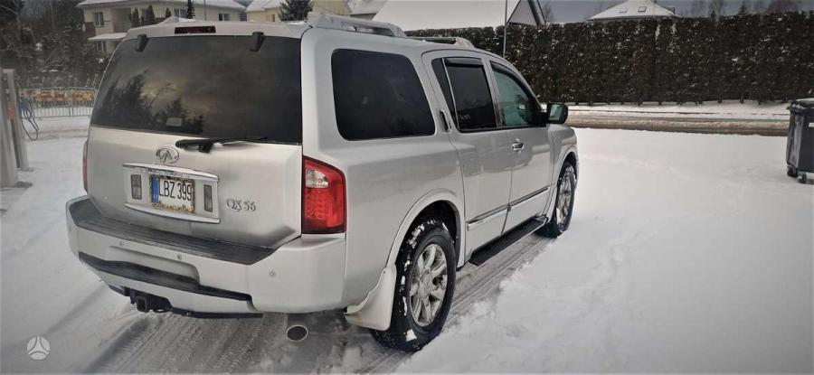 Pelēks Infiniti QX56 2005 Viļņa, ar dzinēja tilpumu 5.60 L un nobraukumu 292 tūkst. km par 4800 €, foto 4 vietnē AUTOMOTO.COM.LV