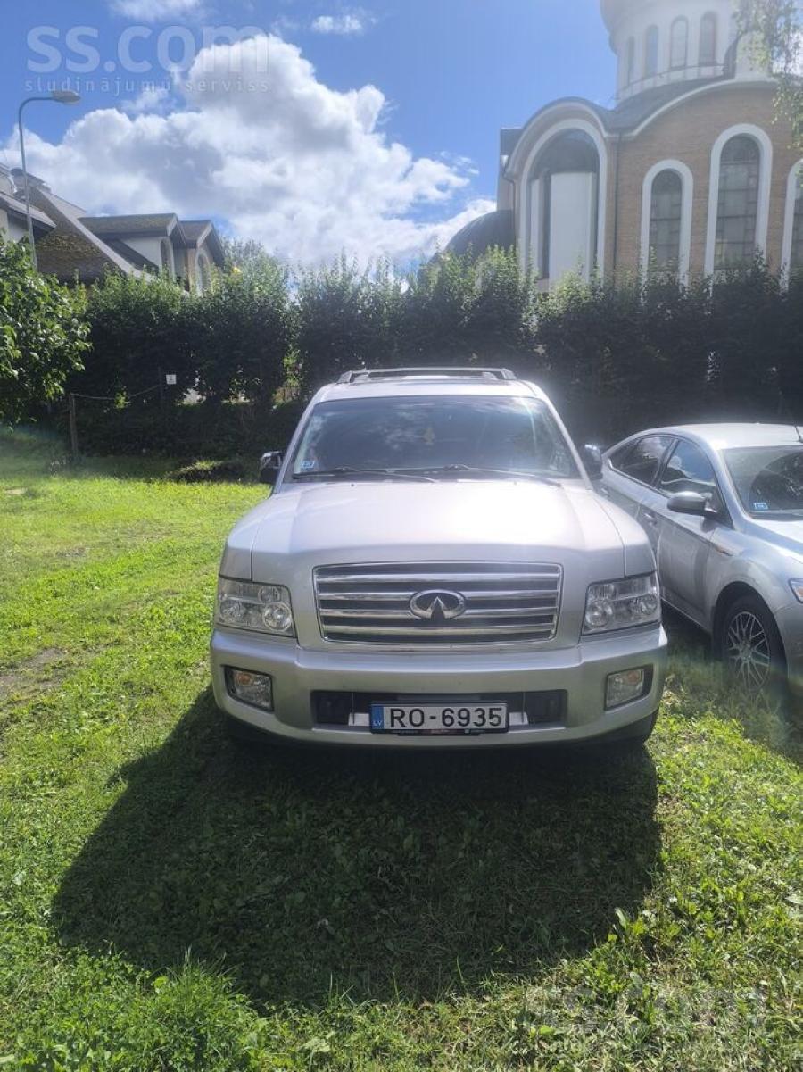 Pelēks Infiniti QX56 2006 Rīga, ar dzinēja tilpumu 5.60 L un nobraukumu 236 tūkst. km par 5200 €, foto 1 vietnē AUTOMOTO.COM.LV