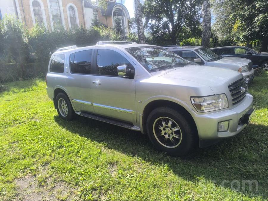 Pelēks Infiniti QX56 2006 Rīga, ar dzinēja tilpumu 5.60 L un nobraukumu 236 tūkst. km par 5200 €, foto 3 vietnē AUTOMOTO.COM.LV