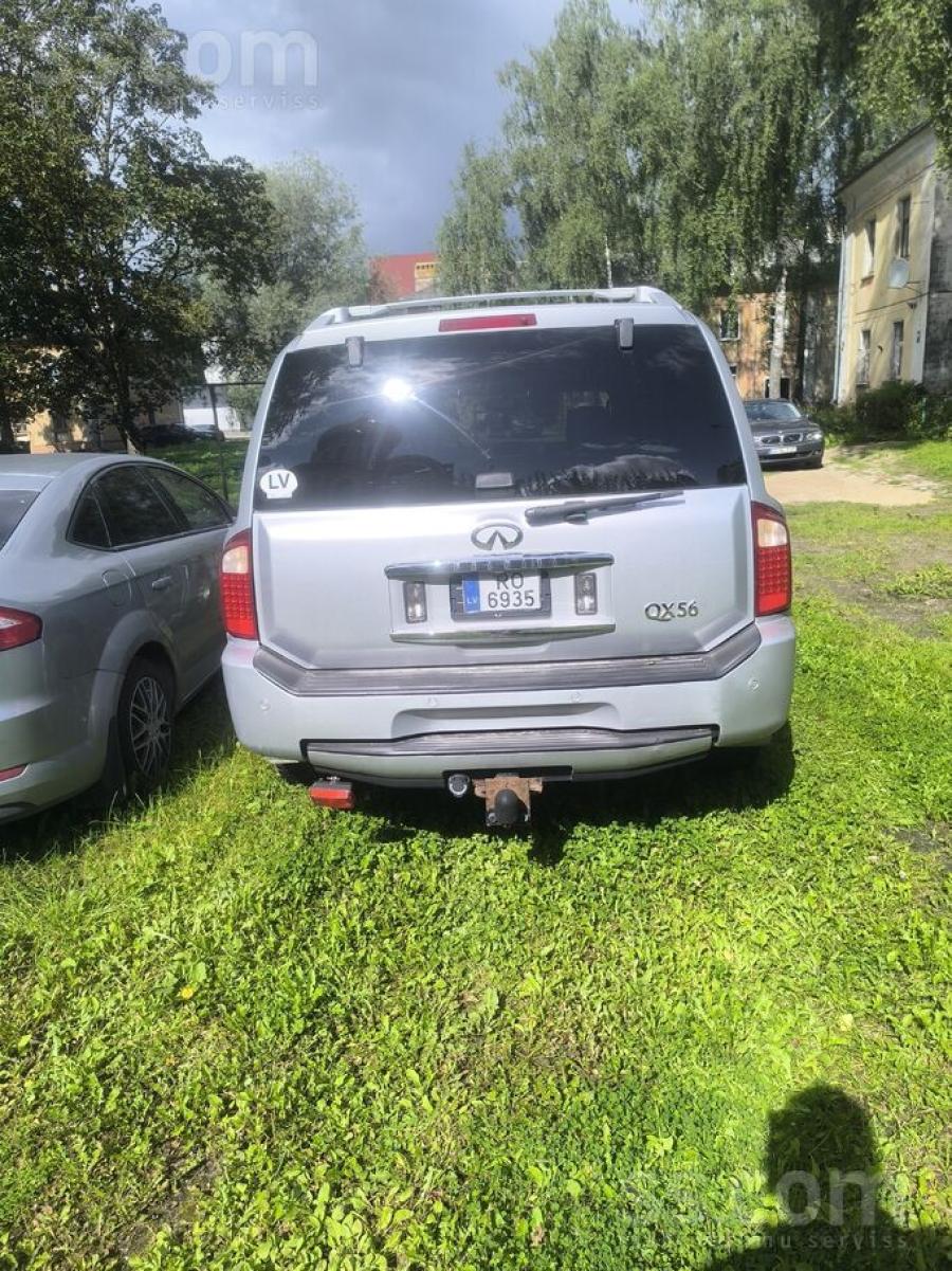 Pelēks Infiniti QX56 2006 Rīga, ar dzinēja tilpumu 5.60 L un nobraukumu 236 tūkst. km par 5200 €, foto 4 vietnē AUTOMOTO.COM.LV
