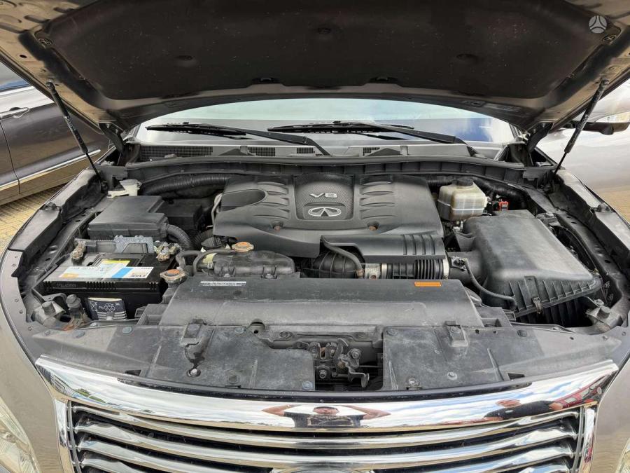 Pelēks Infiniti QX56 2011 Šauļi, ar dzinēja tilpumu 5.55 L un nobraukumu 137 tūkst. km par 7700 €, foto 35 vietnē AUTOMOTO.COM.LV