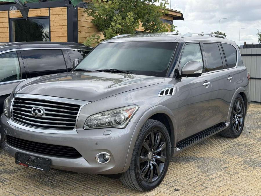 Pelēks Infiniti QX56 2011 Šauļi, ar dzinēja tilpumu 5.55 L un nobraukumu 137 tūkst. km par 7700 €, foto 36 vietnē AUTOMOTO.COM.LV