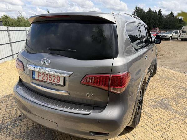 Pelēks Infiniti QX56 2011 Šauļi, ar dzinēja tilpumu 5.55 L un nobraukumu 137 tūkst. km par 7700 €, foto 8 vietnē AUTOMOTO.COM.LV