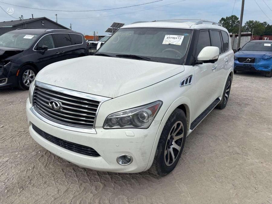 Белый Инфинити QX56 2013 в Паневежис, объемом двигателя 5.60 л и пробегом 370 тыс. км за 9300 €, фото 5 на AUTOMOTO.COM.LV