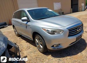 Grey Infiniti QX60 2014 in Panevezys, with an engine capacity of 2.50 L and mileage of 111 thousand km for 7500 €, photo  on AUTOMOTO.COM.LV