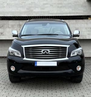 Black Infiniti QX80 2016 in Vilnius, with an engine capacity of 5.55 L and mileage of 90 thousand km for 16950 €, photo 2 on AUTOMOTO.COM.LV