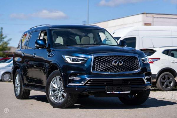 Синий Инфинити QX80 2018 в Шяуляй, объемом двигателя 5.60 л и пробегом 105 тыс. км за 31900 €, фото 1 на AUTOMOTO.COM.LV