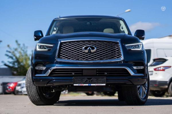 Синий Инфинити QX80 2018 в Шяуляй, объемом двигателя 5.60 л и пробегом 105 тыс. км за 31900 €, фото 3 на AUTOMOTO.COM.LV