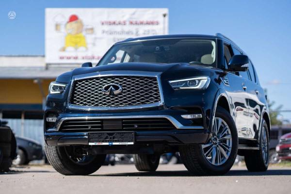 Синий Инфинити QX80 2018 в Шяуляй, объемом двигателя 5.60 л и пробегом 105 тыс. км за 31900 €, фото 4 на AUTOMOTO.COM.LV