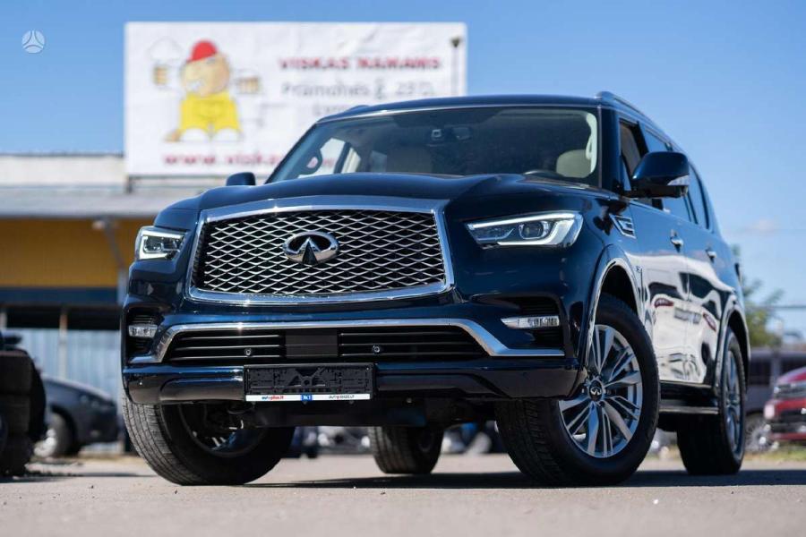 Zils Infiniti QX80 2018 Šauļi, ar dzinēja tilpumu 5.60 L un nobraukumu 105 tūkst. km par 31900 €, foto 4 vietnē AUTOMOTO.COM.LV