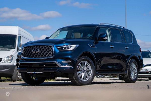 Синий Инфинити QX80 2018 в Шяуляй, объемом двигателя 5.60 л и пробегом 105 тыс. км за 31900 €, фото 5 на AUTOMOTO.COM.LV
