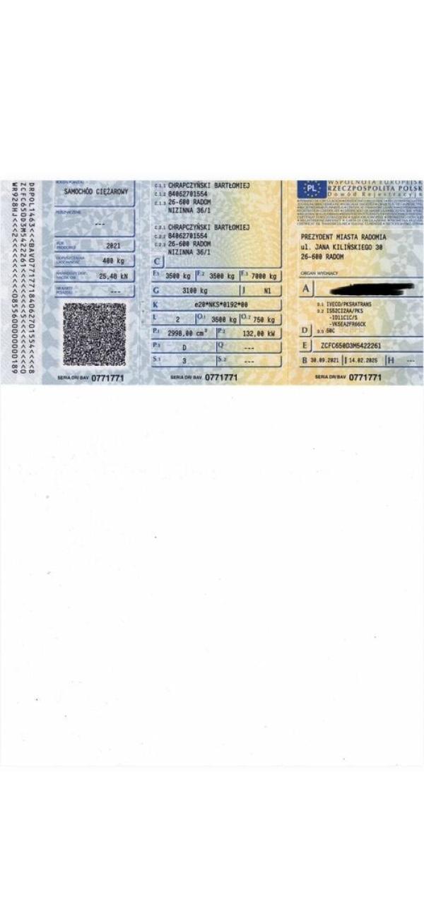 Ивеко Дейли 2021 в Вильнюс, объемом двигателя 3.00 л и пробегом 668 тыс. км за 20150 €, фото 5 на AUTOMOTO.COM.LV