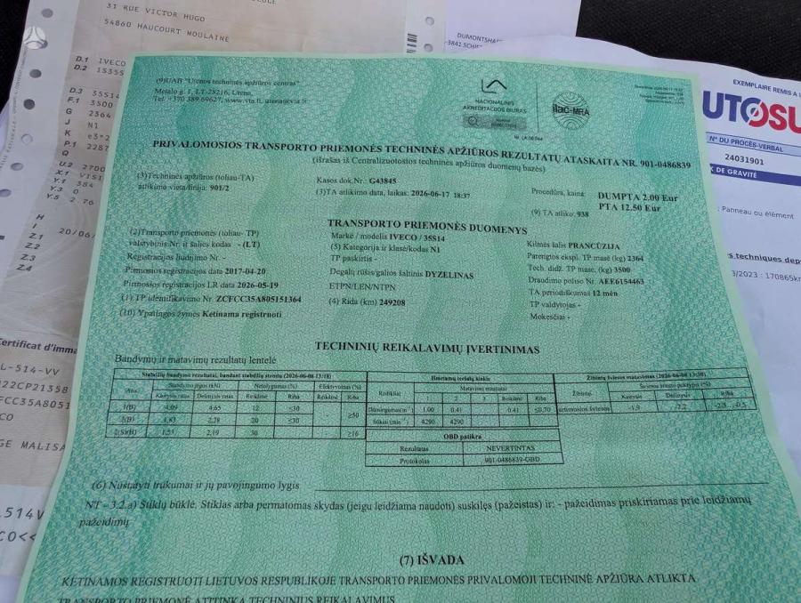 Белый Ивеко Дейли 2017 в Утена, объемом двигателя 2.29 л и пробегом 249 тыс. км за 8990 €, фото 26 на AUTOMOTO.COM.LV