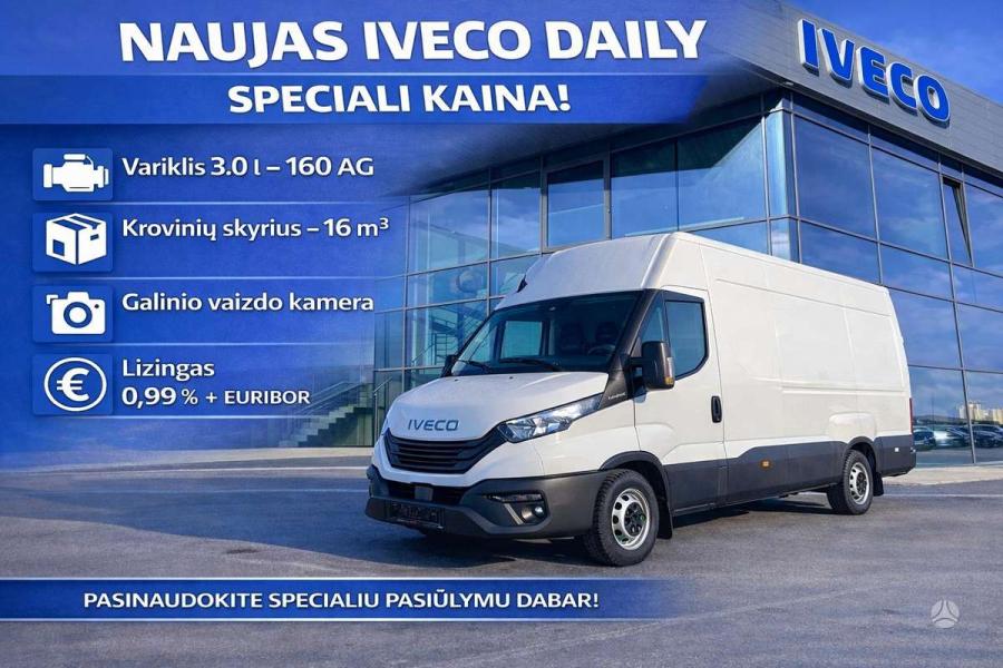 Белый Ивеко Дейли 2026 в Вильнюс, объемом двигателя 3.00 л и пробегом 0 тыс. км за 37328 €, фото 1 на AUTOMOTO.COM.LV