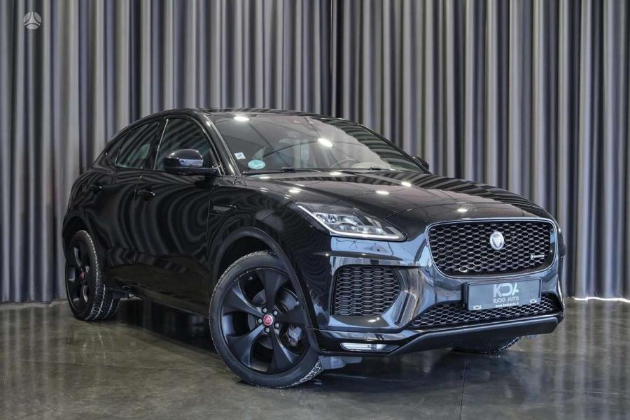 Black Jaguar E-Pace 2018 in Marijampole, with an engine capacity of 2.00 L and mileage of 162 thousand km for 14250 €, photo 1 on AUTOMOTO.COM.LV