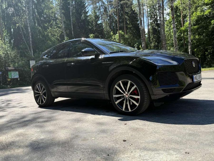 Black Jaguar E-Pace 2019 in Vilnius, with an engine capacity of 2.00 L and mileage of 52 thousand km for 17000 €, photo 7 on AUTOMOTO.COM.LV