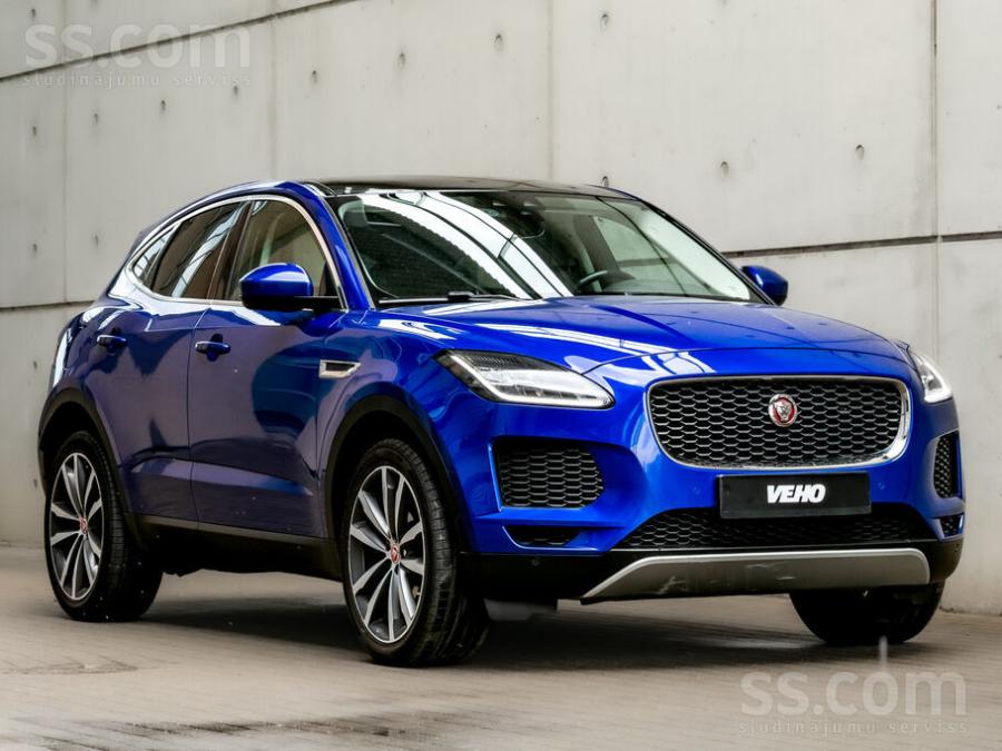Синий Ягуар E-Pace 2018 в Рига, объемом двигателя 2.00 л и пробегом 105 тыс. км за 14900 €, фото 1 на AUTOMOTO.COM.LV