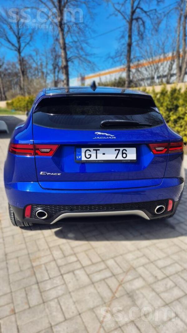 Blue Jaguar E-Pace 2018 in Riga, with an engine capacity of 2.00 L and mileage of 104 thousand km for 18500 €, photo 1 on AUTOMOTO.COM.LV