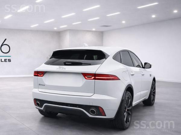 White Jaguar E-Pace 2018 in Riga, with an engine capacity of 2.00 L and mileage of 132 thousand km for 17900 €, photo 4 on AUTOMOTO.COM.LV