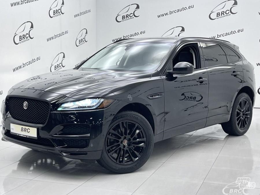 Black Jaguar F-Pace 2018 in Avizieniai, with an engine capacity of 2.00 L and mileage of 173 thousand km for 19900 €, photo 1 on AUTOMOTO.COM.LV