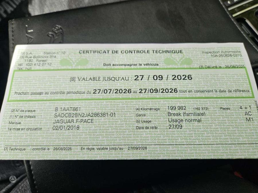 Melns Jaguar F-Pace 2018 Šauļi, ar dzinēja tilpumu 2.00 L un nobraukumu 224 tūkst. km par 13450 €, foto 26 vietnē AUTOMOTO.COM.LV