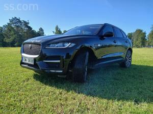 Black Jaguar F-Pace 2018 in Talsi, with an engine capacity of 3.00 L and mileage of 144 thousand km for 13333 €, photo  on AUTOMOTO.COM.LV
