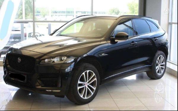Black Jaguar F-Pace 2019 in Vilnius, with an engine capacity of 2.00 L and mileage of 230 thousand km for 17499 €, photo 1 on AUTOMOTO.COM.LV
