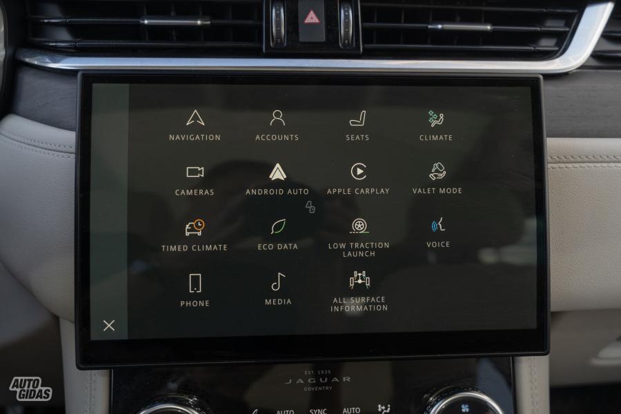 Melns Jaguar F-Pace 2021 Viļņa, ar dzinēja tilpumu 2.00 L un nobraukumu 65 tūkst. km par 29950 €, foto 31 vietnē AUTOMOTO.COM.LV