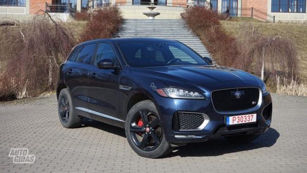 Zils Jaguar F-Pace 2017 Viļņa, ar dzinēja tilpumu 3.00 L un nobraukumu 197 tūkst. km par 17900 €, foto 1 vietnē AUTOMOTO.COM.LV