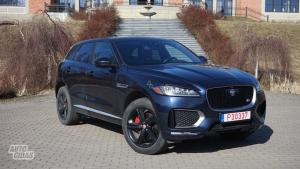Blue Jaguar F-Pace 2017 in Vilnius, with an engine capacity of 3.00 L and mileage of 197 thousand km for 17900 €, photo  on AUTOMOTO.COM.LV