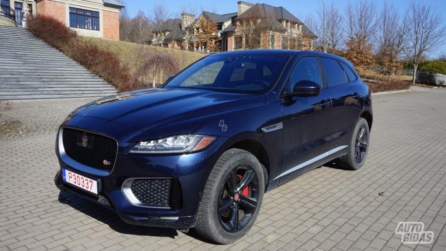 Blue Jaguar F-Pace 2017 in Vilnius, with an engine capacity of 3.00 L and mileage of 197 thousand km for 17900 €, photo 7 on AUTOMOTO.COM.LV