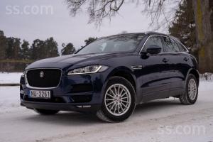 Blue Jaguar F-Pace 2017 in Liepaja, with an engine capacity of 2.00 L and mileage of 118 thousand km for 16900 €, photo  on AUTOMOTO.COM.LV