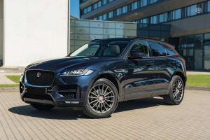 Blue Jaguar F-Pace 2018 in Klaipeda, with an engine capacity of 2.00 L and mileage of 119 thousand km for 21000 €, photo  on AUTOMOTO.COM.LV