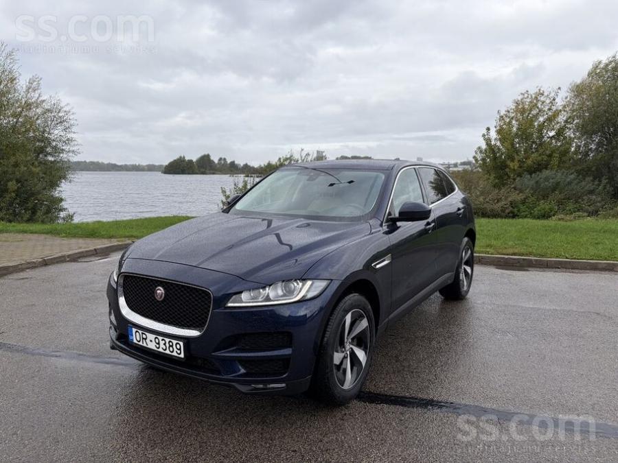 Blue Jaguar F-Pace 2019 in Riga, with an engine capacity of 2.00 L and mileage of 60 thousand km for 18500 €, photo 1 on AUTOMOTO.COM.LV