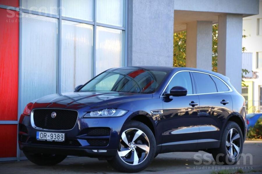 Zils Jaguar F-Pace 2019 Rīga, ar dzinēja tilpumu 2.00 L un nobraukumu 60 tūkst. km par 18995 €, foto 1 vietnē AUTOMOTO.COM.LV