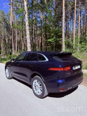 Blue Jaguar F-Pace 2020 in Riga, with an engine capacity of 2.00 L and mileage of 110 thousand km for 23000 €, photo  on AUTOMOTO.COM.LV